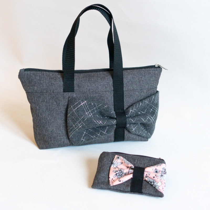 Tuto couture DIY et patron PDF de sac cabas et pochette Groseille